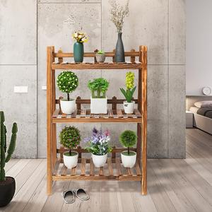 Jual Redy Heavy Duty Wood 3 Tier Plant Stand Shelf Indoor Outdoor ...