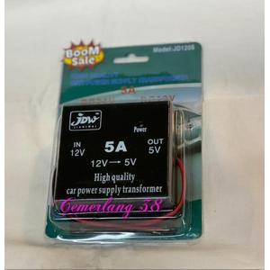 Jual READY Step Down 5A DC 12V to 5V Car Power Supply Transformer ...
