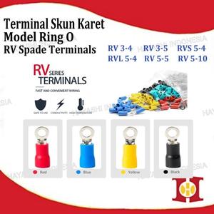 Jual Terminal Kabel Sekun Cable Lug Skun Ring O Isolasi Insulated RV3 RV5 - RVL 5-4 Kuning ...