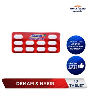 Jual DUMIN 500 MG STRIP 10 TABLET / OBAT DEMAM NYERI / KIMIA FARMA ...