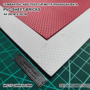 Jual ready Miniatur Batu Bata Lembar Plastik Tekstur PVC ABS Maket ...