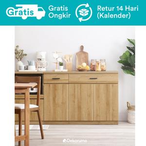Jual dekoruma kiva kitchen sideboard - lemari dapur bawah 3 pintu ...