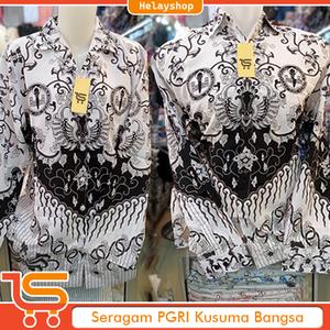 Jual BAJU PGRI SERAGAM BATIK PNS/ASN MOTIF KUSUMA BANGSA FULL FURING ...