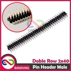 Jual PIN HEADER STRIP MALE DOUBLE ROW 2X40 2.54MM BLACK HITAM - Kota ...