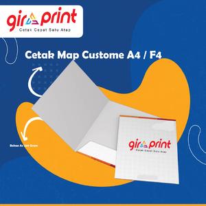 Jual Cetak Map Folder Perusahaan Custom A4 Kertas Art Carton Map Lipat ...
