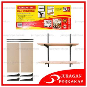 Jual Kenmaster Rak Dinding 2 Susun Besi - Set Termasuk Papan Kayu Dan ...