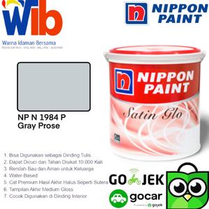 Jual Cat Interior Nippon Paint Satin Glo 20 Ltr / Gray Prose N 1984A ...
