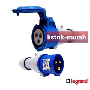 Jual Legrand Set 555104 Mobile Socket + 555124 Plug 1 Phase 16A 2P+E ...