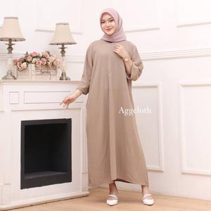 Jual Daster Gamis Kekinian Lengan Tangan 3/4 Panjang Semata Kaki Busui ...