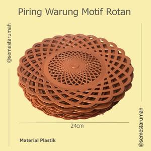 Jual PIRING ROTAN PLASTIK ISI 12PC / PIRING WARUNG / PIRING PECEL ...