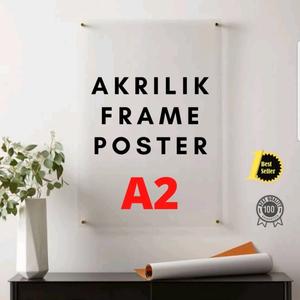 Jual acrylic display /poster akrilik a2 frame akrilik wall display ...