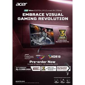 Jual New! Acer Nitro Ed270 P2 27 Inch Va 1Ms 170Hz Wqhd Gaming Lcd ...