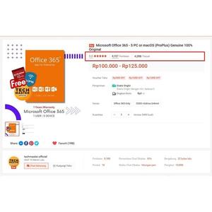 Jual I YF KEY PROMO LICENSE OFFICE 365 APPS FOR ENTERPRISE 5 DEVICE 1 ...