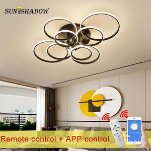 Jual Smart Home Modern Led Ceiling Light APP&Remote Dimmer Chandelier ...