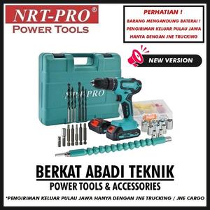 Jual Nrt-Pro Dc340 Bor Cordless Drill Baterai Tangan Beton Impact ...