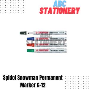 Jual Spidol Snowman Permanent Marker G-12 (Tidak bisa dihapus) - Biru ...