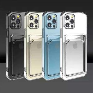 Jual Case iPhone 13 Pro Max Mini ProMax Clear Wallet Card Slot Soft ...