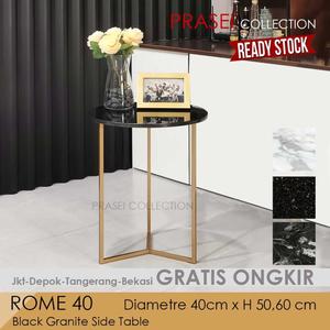 Jual ROME - Carrara Marble Side Table I Meja Marmer Carrara Bulat I Nakas - Italian Marble ...