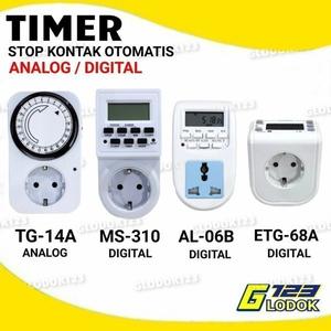 Jual Stop Kontak Timer ON OFF Listrik Otomatis Manual Analog Digital 24 ...