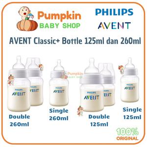 Jual Philip Avent Botol CLASSIC Botol Susu Avent 125ml dan 260ml ...