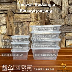 Jual Thinwall Persegi Panjang Rectangle 200 250 300 500 650 750 1000 ...