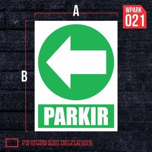 Jual safety sign stiker sticker arah parkir gedung tembok 30x40 WPARK ...