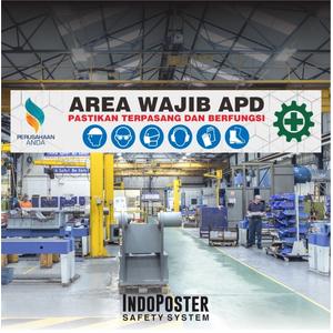 Jual PALING LARIS Spanduk Flexi Banner K3 Safety Area Wajib APD PPE ...