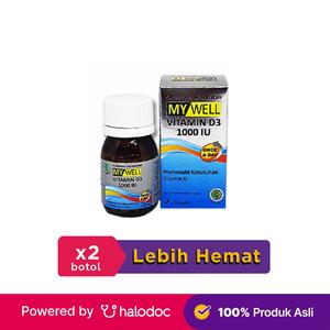 Jual Mywell Vitamin D3 1000 IU 2 Botol (20 Tablet/Botol) - Kota ...