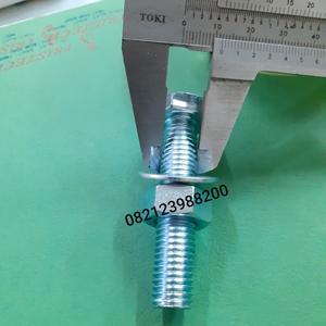 Jual Terbagus Baut Mur Galvanized M12 X 50 Bmp 12X50 Baut Galpanis Baut ...