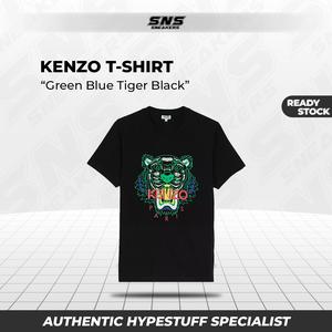 Jual Kenzo Green Blue Tiger black Tee 100% Original Authentic - XL ...