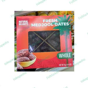Jual Kurma Fresh Medjool Dates Whole Natural Delights USA 2 Kg | box ...