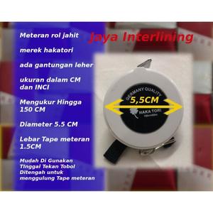 Jual sj7 meteran rol meteran kain meteran baju 150 cm auto roll merek ...