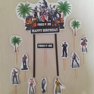 Jual Cake Topper Free Fire / Hiasan Kue Free Fire / Topper Free Fire ...