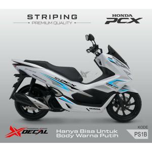 Jual 100% NEW DECAL STICKER HONDA PCX - STRIPING MOTOR PCX PUTIH HAPPY ...
