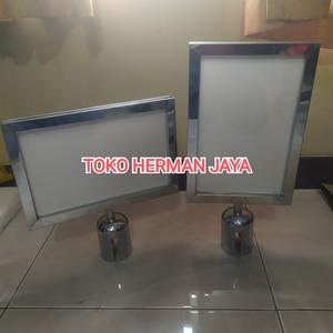 Jual Papan Pengumuman Tiang Antrian Sign Board Frame A4 / F4 Full ...
