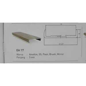 Jual Profil List Lis Edging Frame Alumunium Aluminium EA 17 MIRROR ...