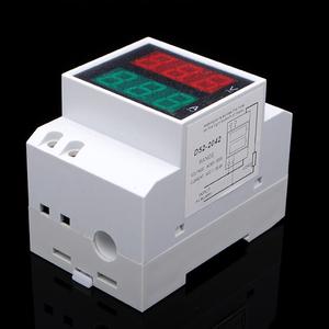 Jual Alat AC 80-300V Din Rail AC LED Dual Tampilan Volt Meter Ammeter ...