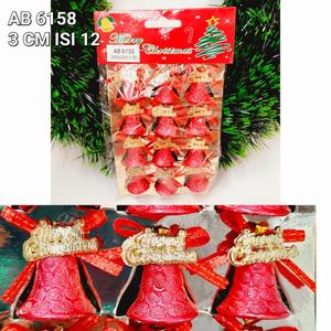 Jual Lonceng Natal Bell Hiasan Pohon Natal Gantungan Pita Merry ...