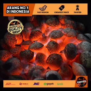 Jual Ready Arang Briket Brongkol Bulat Batubara Batok Kelapa BBQ ...