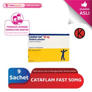 Jual Cataflam Fast 50mg untuk Meredakan Nyeri (9 Sachet) - Jakarta ...