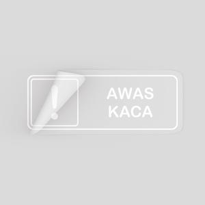 Jual stiker awas kaca - stiker peringatan - caution sign sticker ...