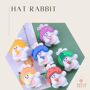 Jual RUMAH KRAVE - Hat Rabbit Resin Cake Topper Dekorasi Kue DIY - Pink ...
