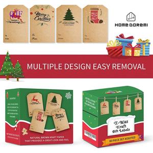 Jual Qjf Stiker Label Kraft Paper Desain Pohon Natal Rusa DIY Untuk ...