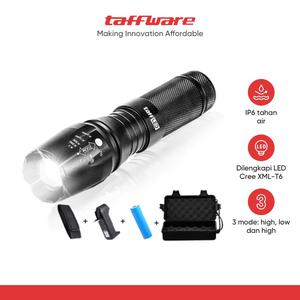 Jual TaffLED Senter Tactical LED Cree XMLT6 3000 Lumens Baterai Charger ...