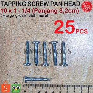 Jual Sekrup Skrup Tapping PH 10x1-1/4 3.2cm Pentol Kayu Tembok ...