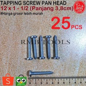 Jual Sekrup Skrup Tapping PH 12x1-1/2 3.8cm Pentol Kayu Tembok ...