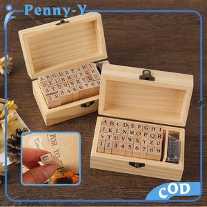 Jual Alphabet Stamp Set Stempel Huruf Alfabet Stempel Cap Kayu Karet ...