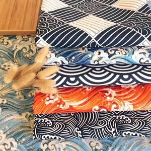 Jual Kain kanvas Motif Jepang per 50cm Ikan Ombak Pelangi - Maneki Neko ...