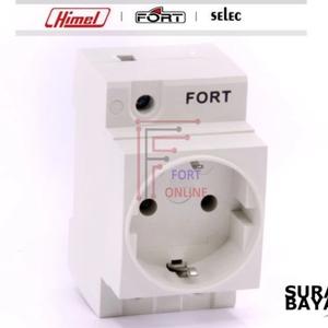 Jual FORT FTK-250 Stop Kontak Din Rail Panel 16A/ 250V Socket Schuko Power - Kota Surabaya ...