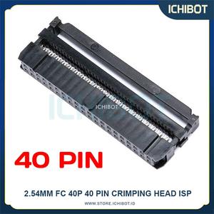 Jual 2.54mm FC 40P 40 Pin Crimping Head ISP Connector JTAG IDC - Kab ...
